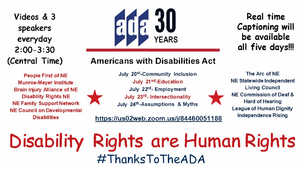 ADA: Americans with Disabilities Act 30 Year Celebration, 20-24 July ...